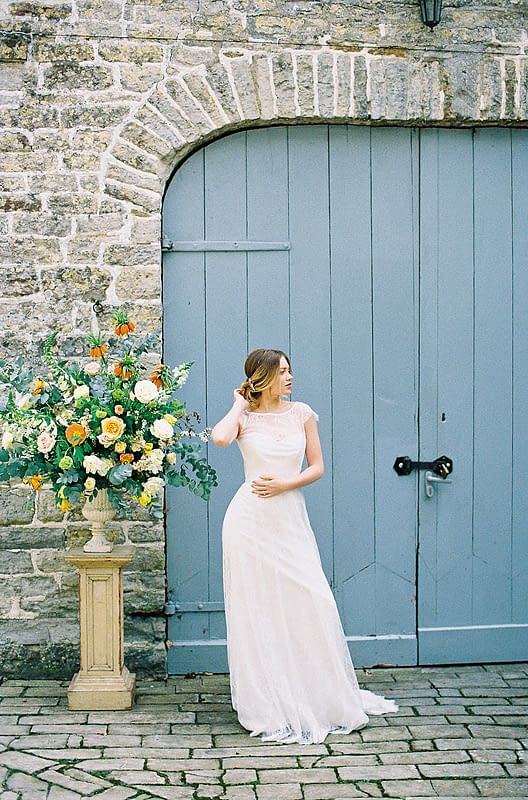 Yellow & Gold Wedding Ideas - Pennard House in Somerset