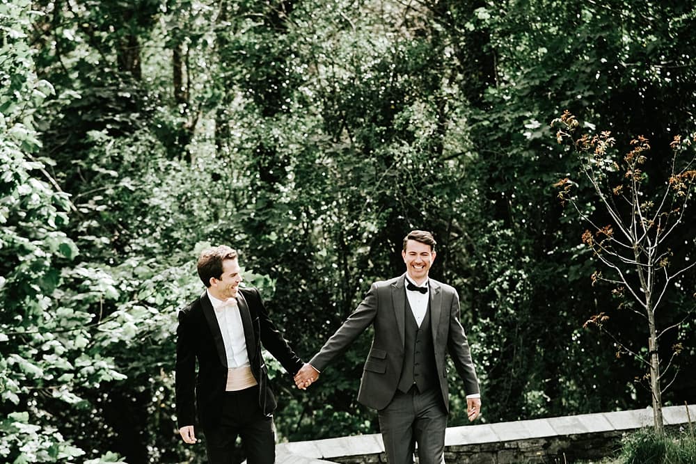 Boconnion in Cornwall | Black Tie Wedding Inspiration with Two Grooms