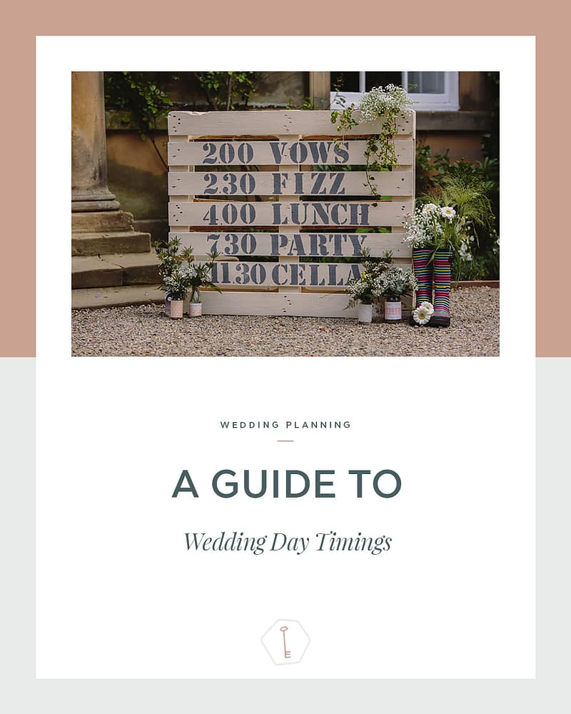 A Guide to Wedding Day Timings and Order of the Day