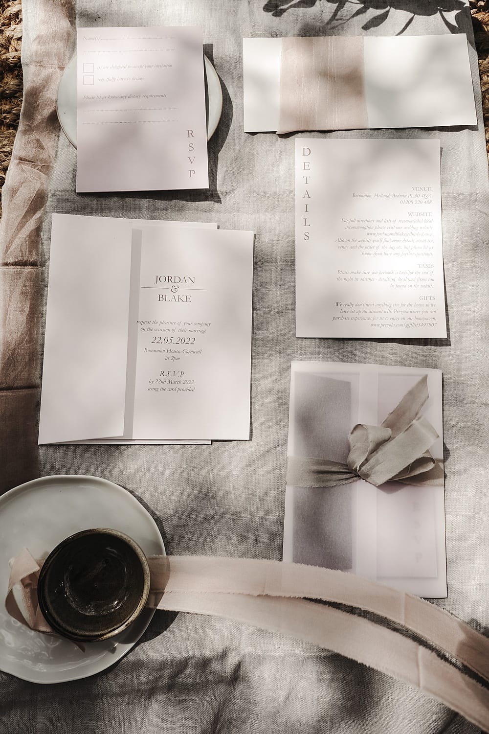 Boconnion in Cornwall | Black Tie Wedding Inspiration with Two Grooms