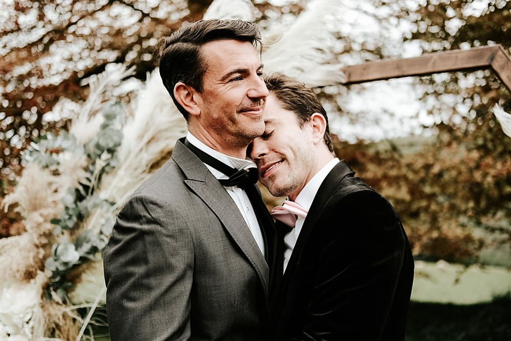 Boconnion in Cornwall | Black Tie Wedding Inspiration with Two Grooms