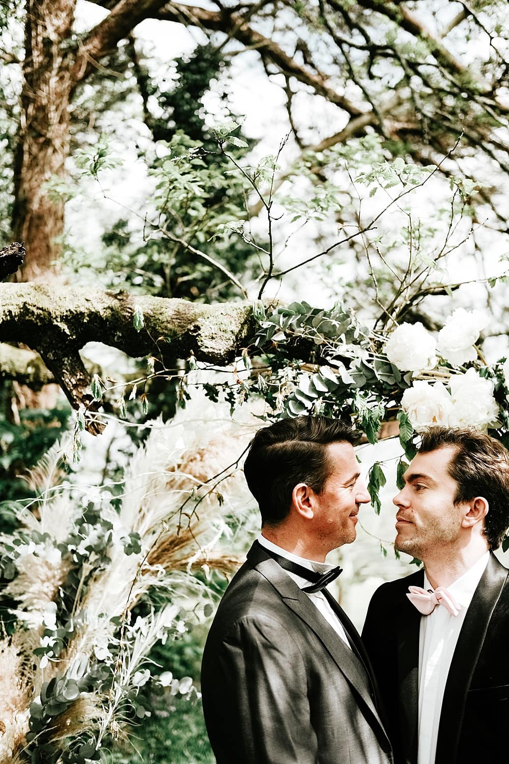 Boconnion in Cornwall | Black Tie Wedding Inspiration with Two Grooms