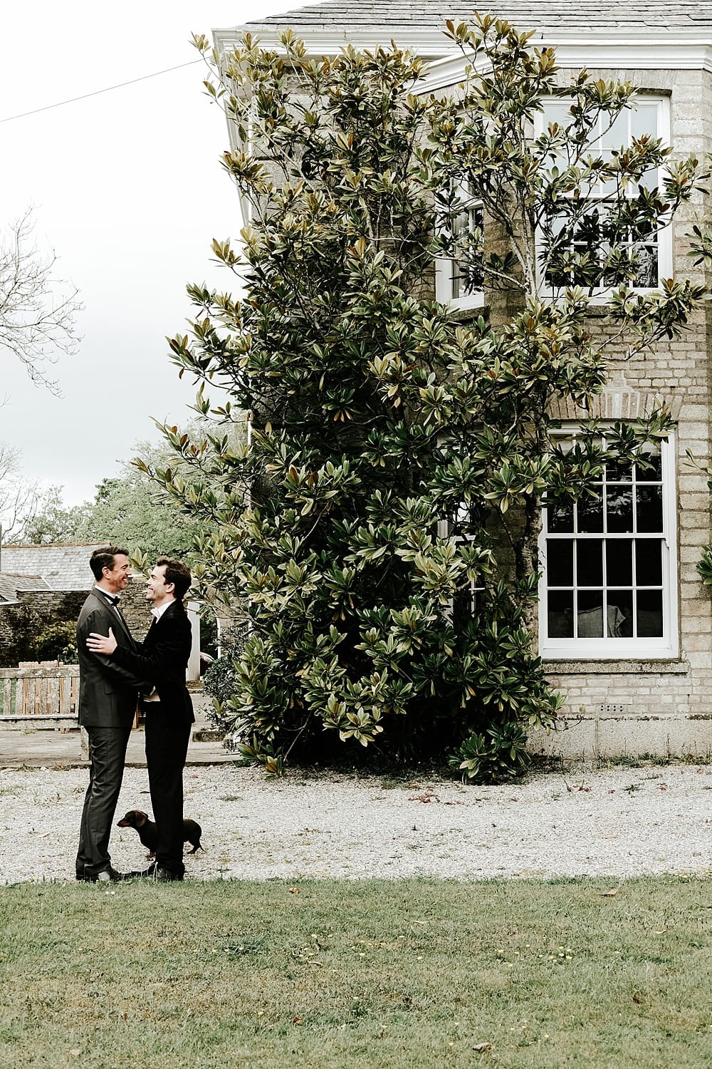 Boconnion in Cornwall | Black Tie Wedding Inspiration with Two Grooms