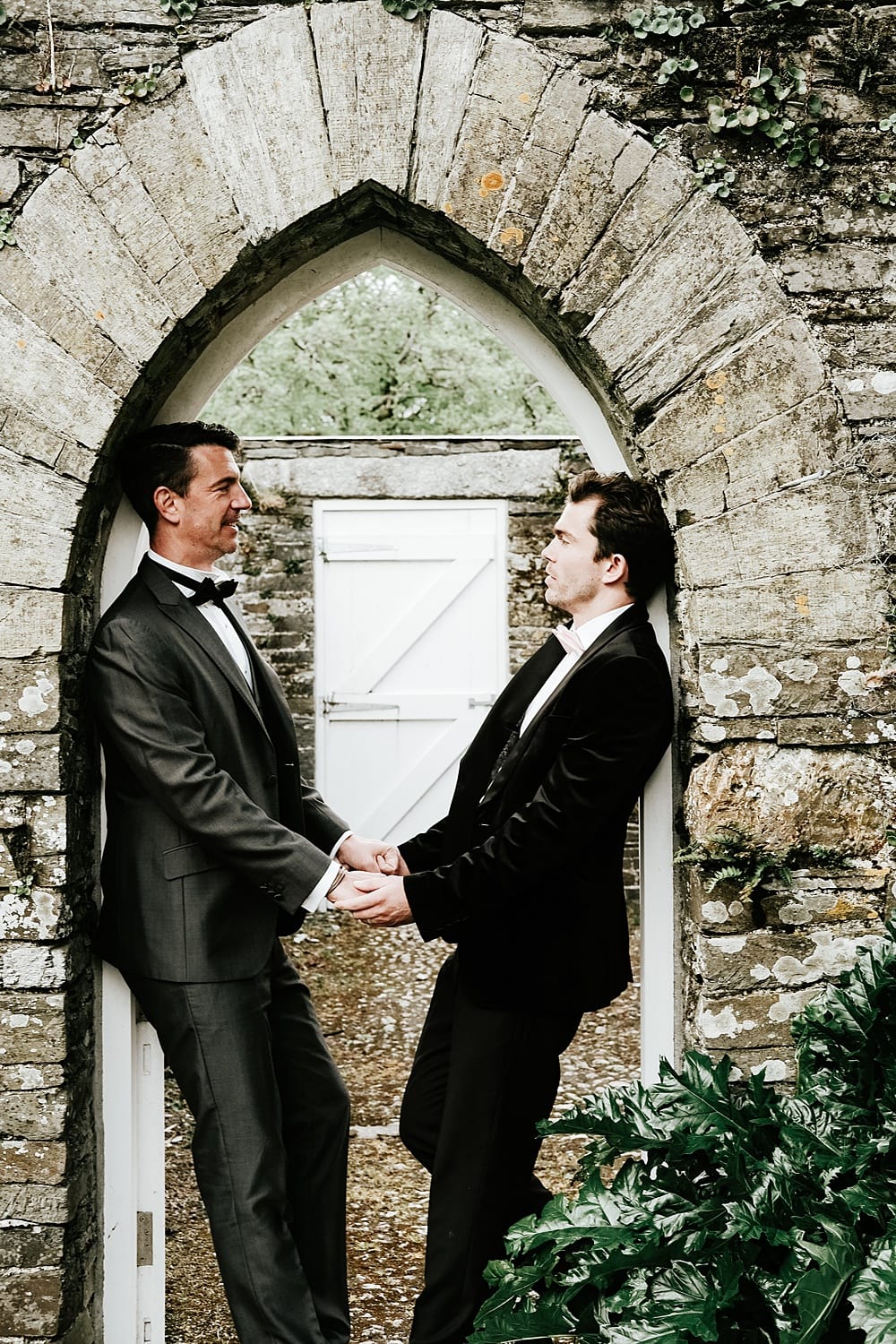 Boconnion in Cornwall | Black Tie Wedding Inspiration with Two Grooms