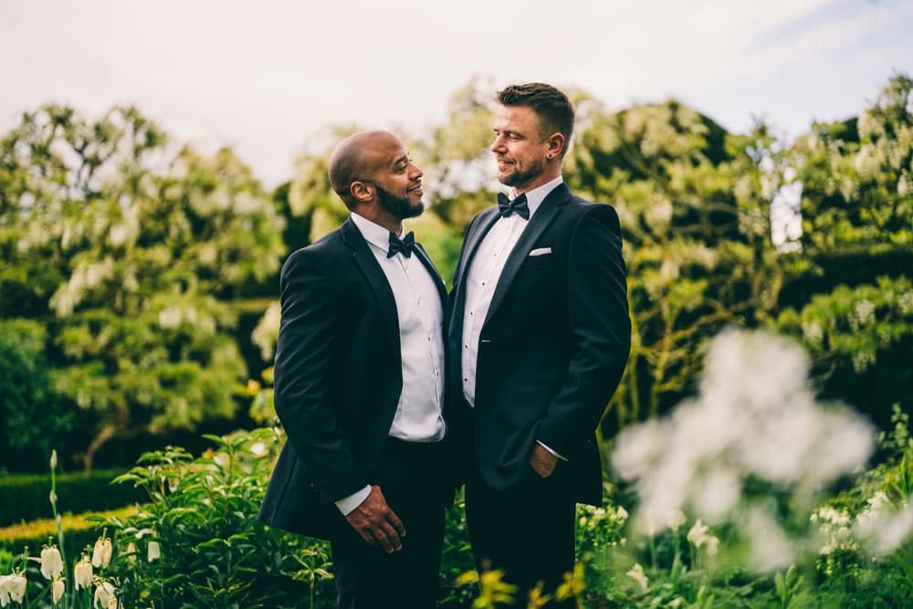 Black Tie Elegance for Two Grooms at Birtsmorton Court