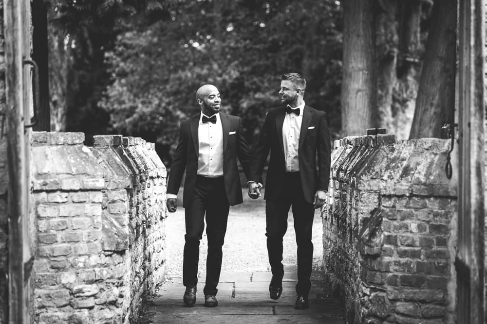 Black Tie Elegance for Two Grooms at Birtsmorton Court