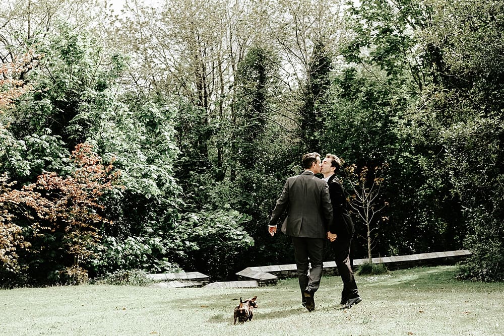 Boconnion in Cornwall | Black Tie Wedding Inspiration with Two Grooms