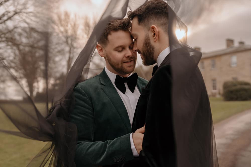 Romantic Modern Wedding Inspiration with Two Grooms