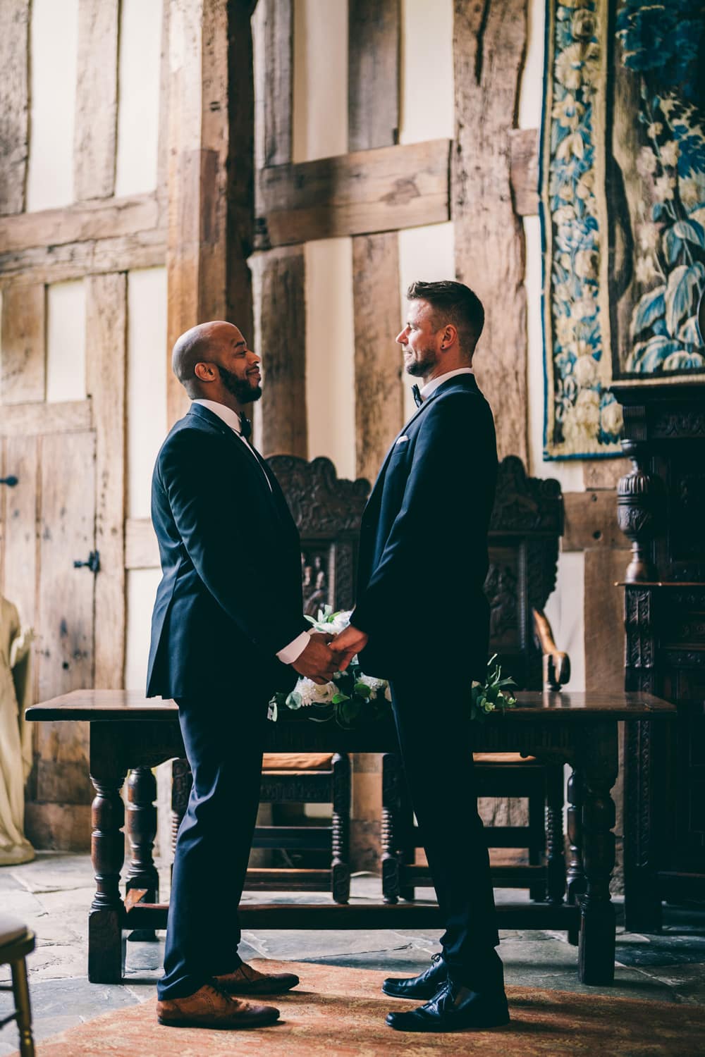 Black Tie Elegance for Two Grooms at Birtsmorton Court